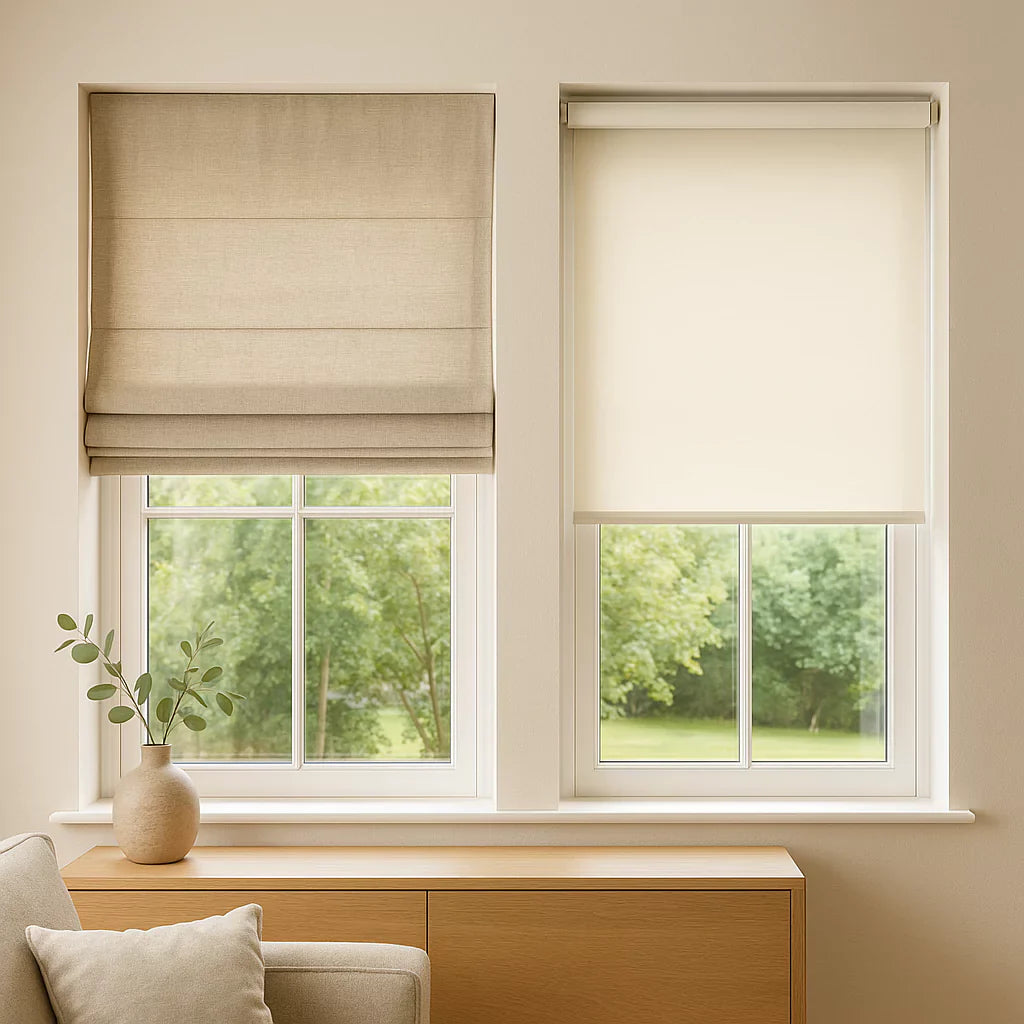 Roman Shades vs Roller Blinds: Which Is Right for You?– 1Clickblinds