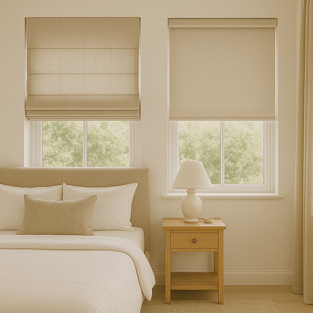 Roman Blinds vs. Roller Blinds: A Style and Function Showdown– 1Clickblinds